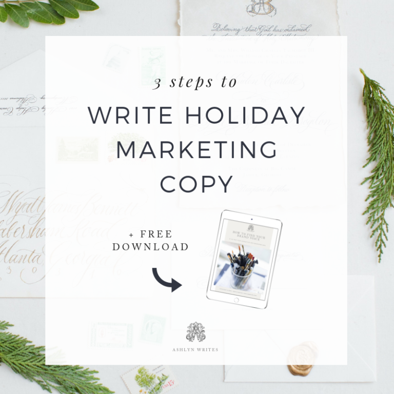 How to Write Your Holiday Marketing Copy in 3 Steps - Blog from Ashlyn ...
