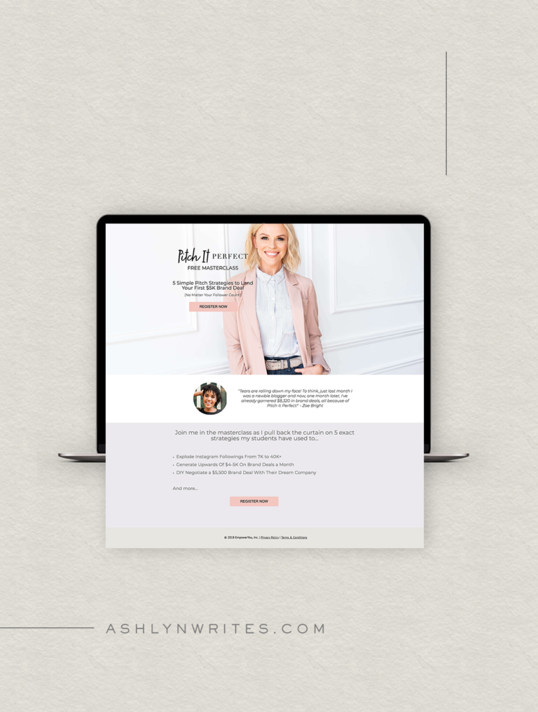 How to Make a Beautiful Landing Page in 10 Minutes - Blog from Ashlyn ...
