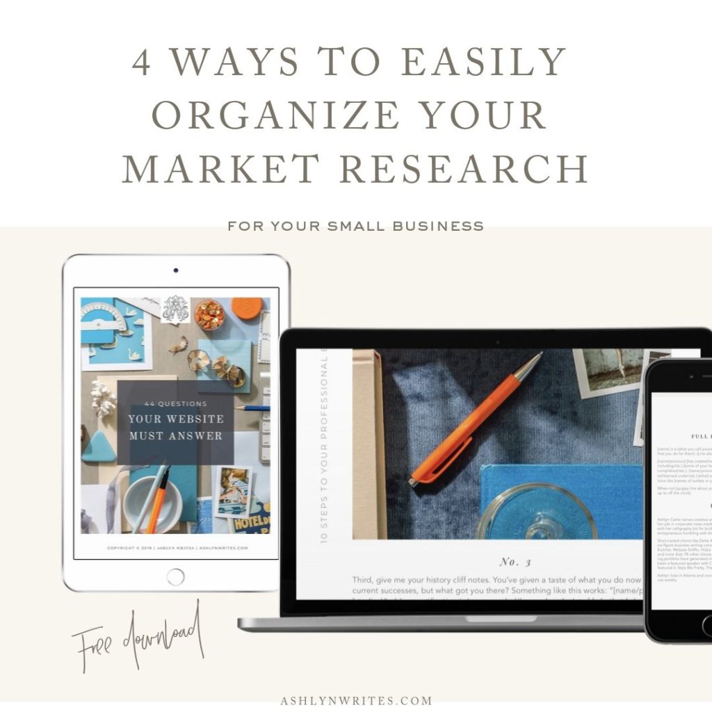 4 Ways to Easily Organize Your Market Research | Blog from Ashlyn ...